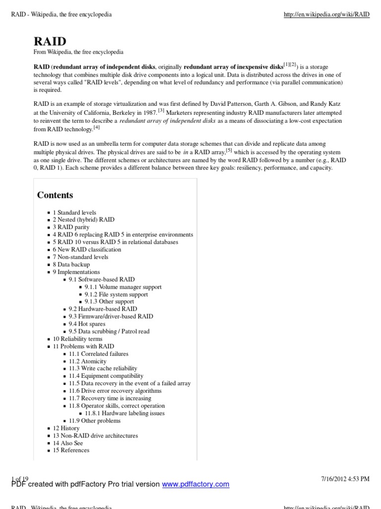 Raid | PDF | Computer Architecture | Computing