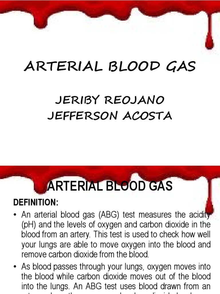 Arterial Blood Gas | PDF | Blood | Lung