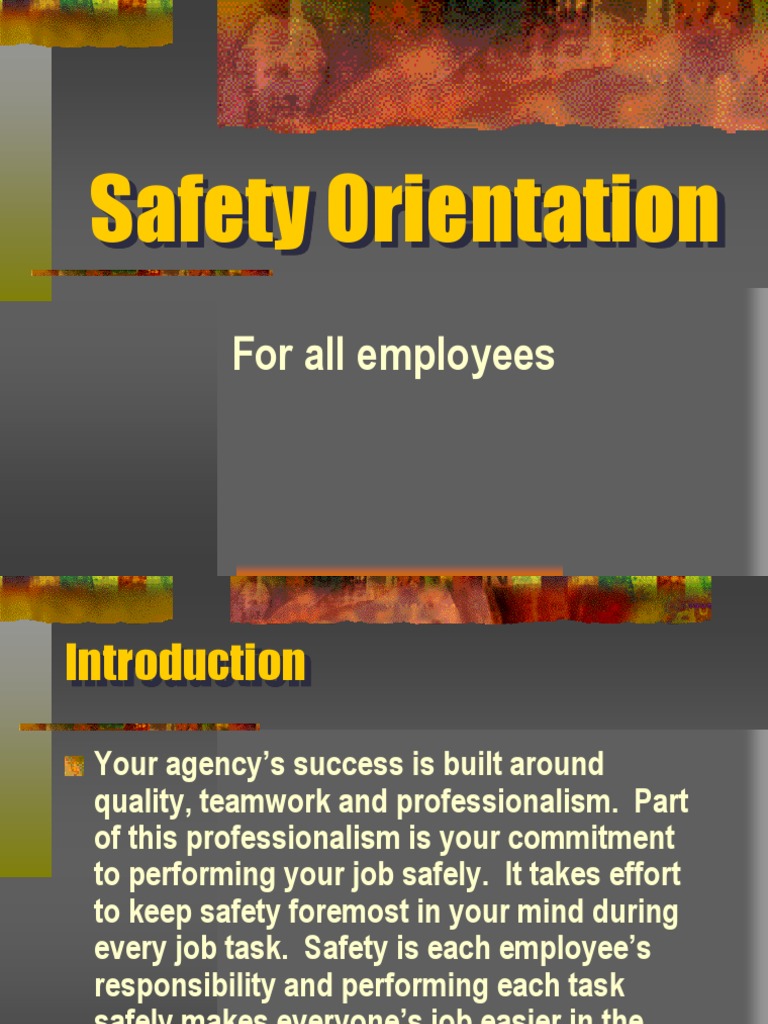 Safety Orientation | PDF | Knee | Safety