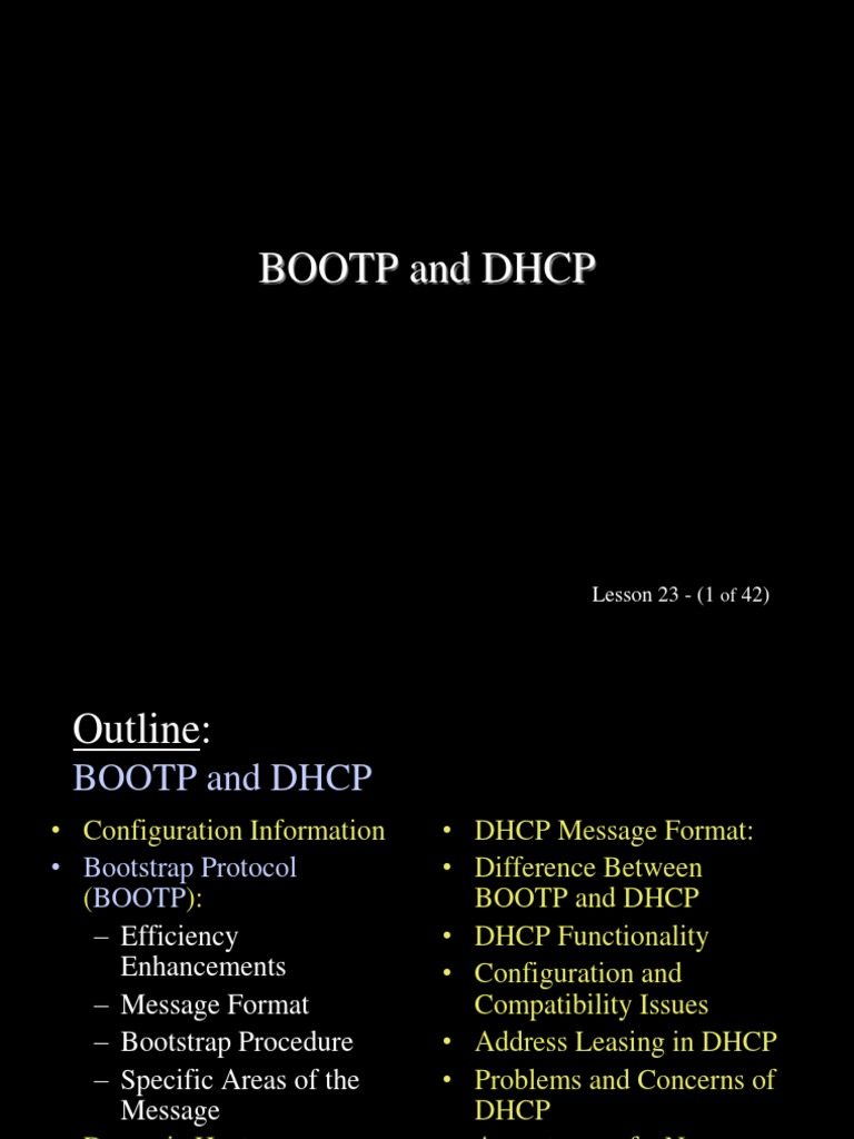 BOOTP and DHCP Protocol Overview | PDF | Ip Address ...