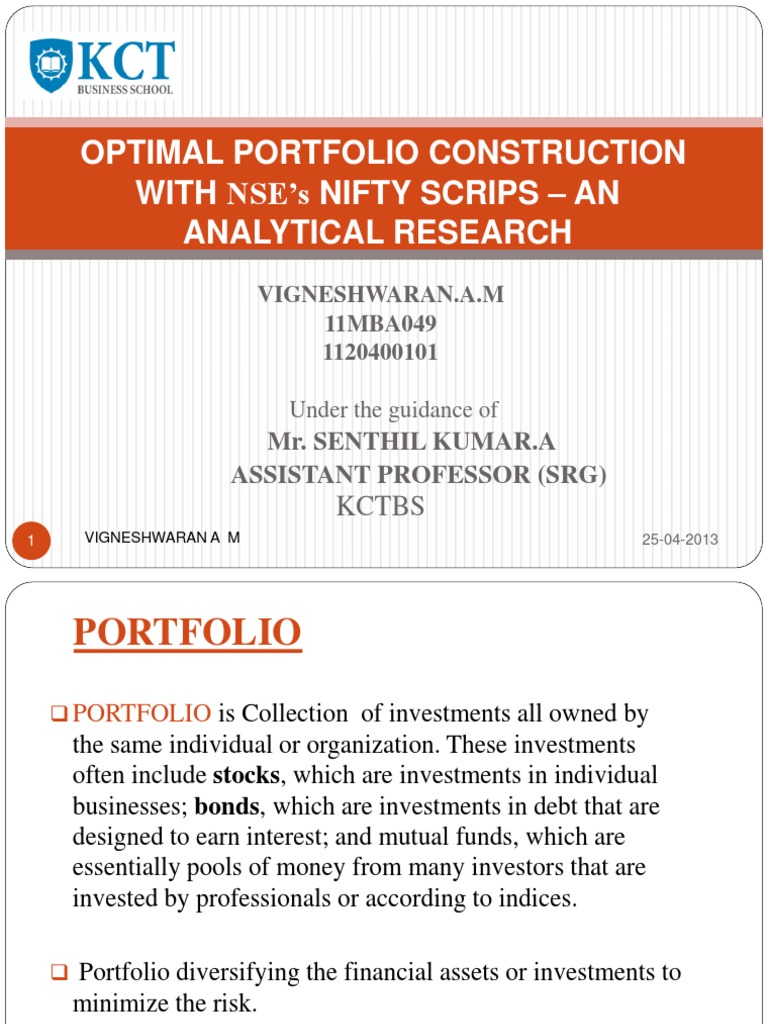 Optimal Portfolio Construction | PDF | Portfolio (Finance) | Investing
