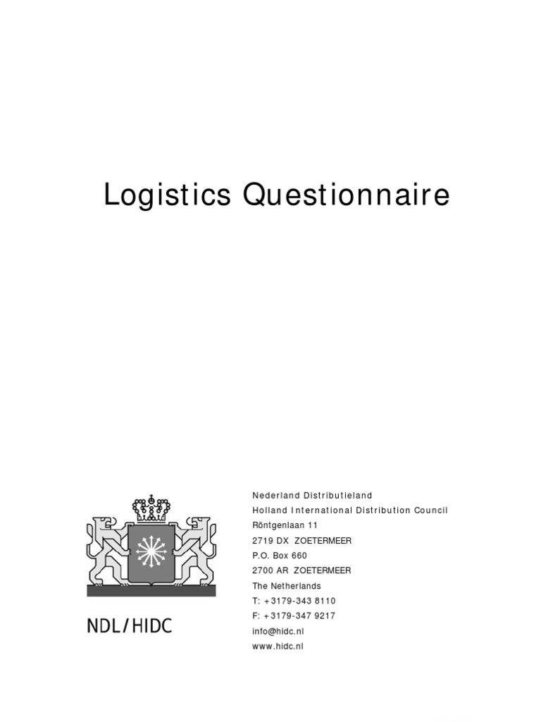 Logistics Questionnaire08 | PDF