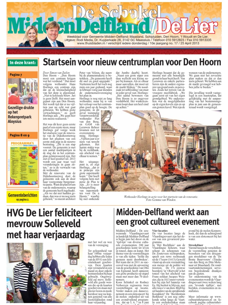Schakel MiddenDelfland Week 17 | PDF
