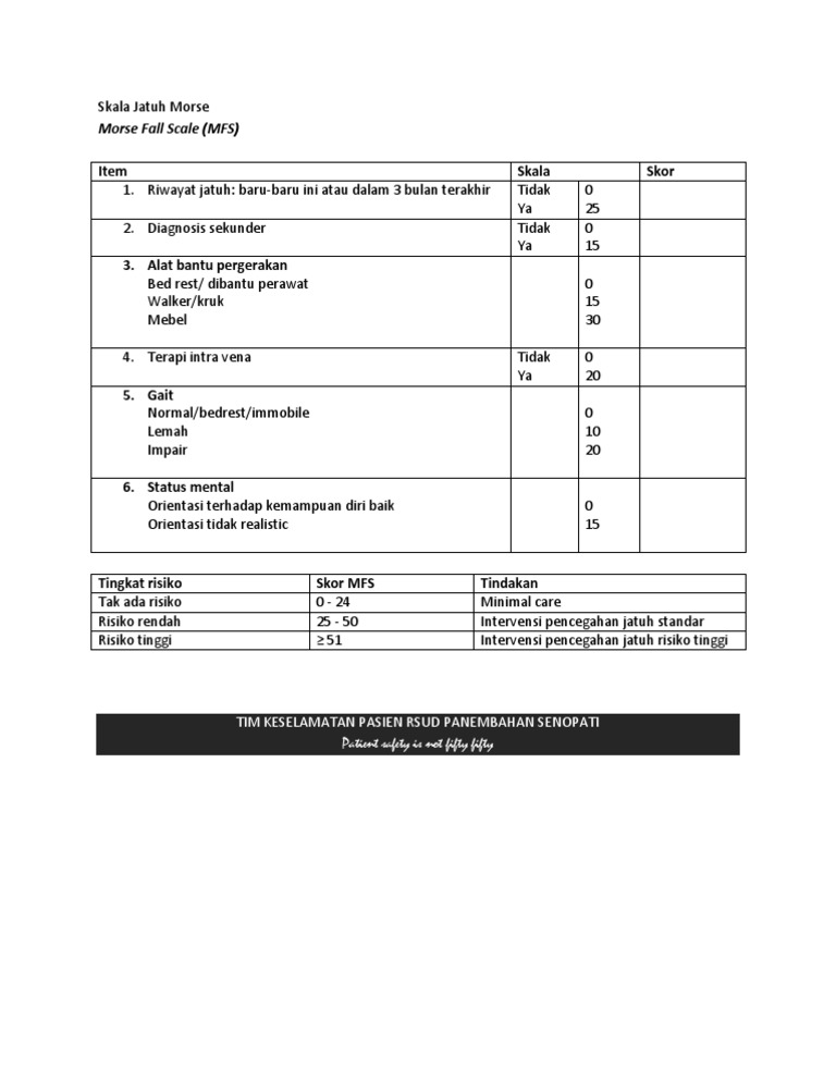 Skala Jatuh Morse | PDF