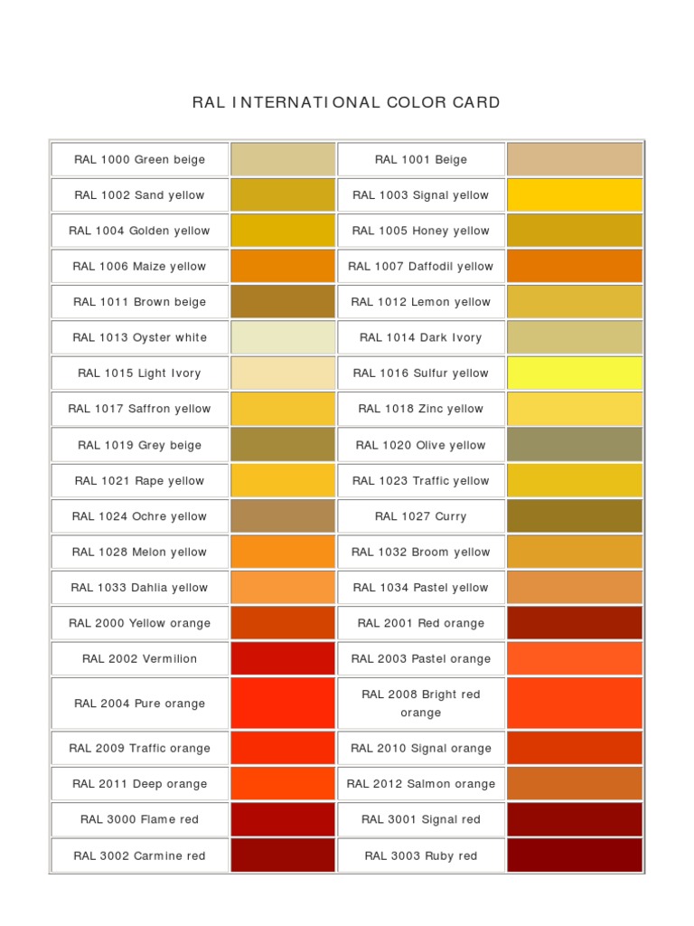 Big2010916203646273 Ral International Color Card | PDF