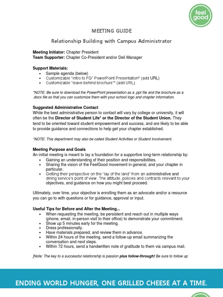 Meeting Guide - Final | PDF | Communication | Psychological Concepts