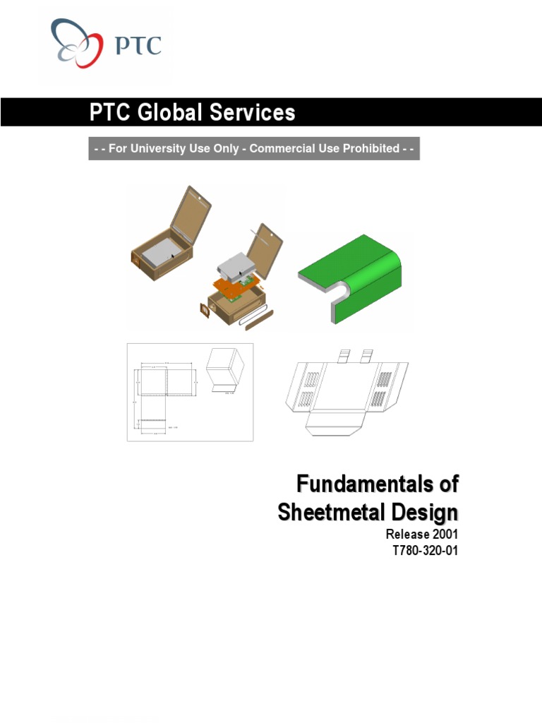 PTC Pro ENGINEER 2001 Fundamentals of Sheetmetal Design WW | PDF | Sheet Metal | Top Down And ...