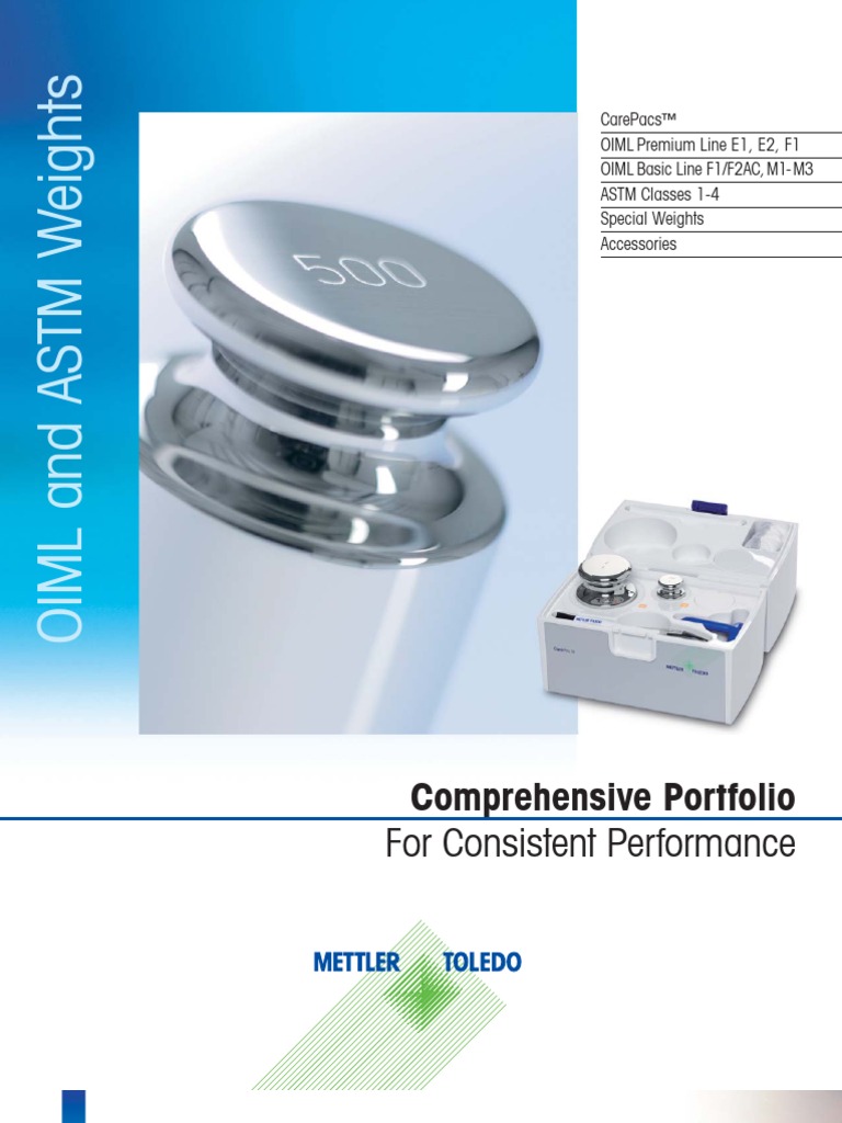 OIML Weights Pesas Calibracion | PDF | Calibration | Metrology
