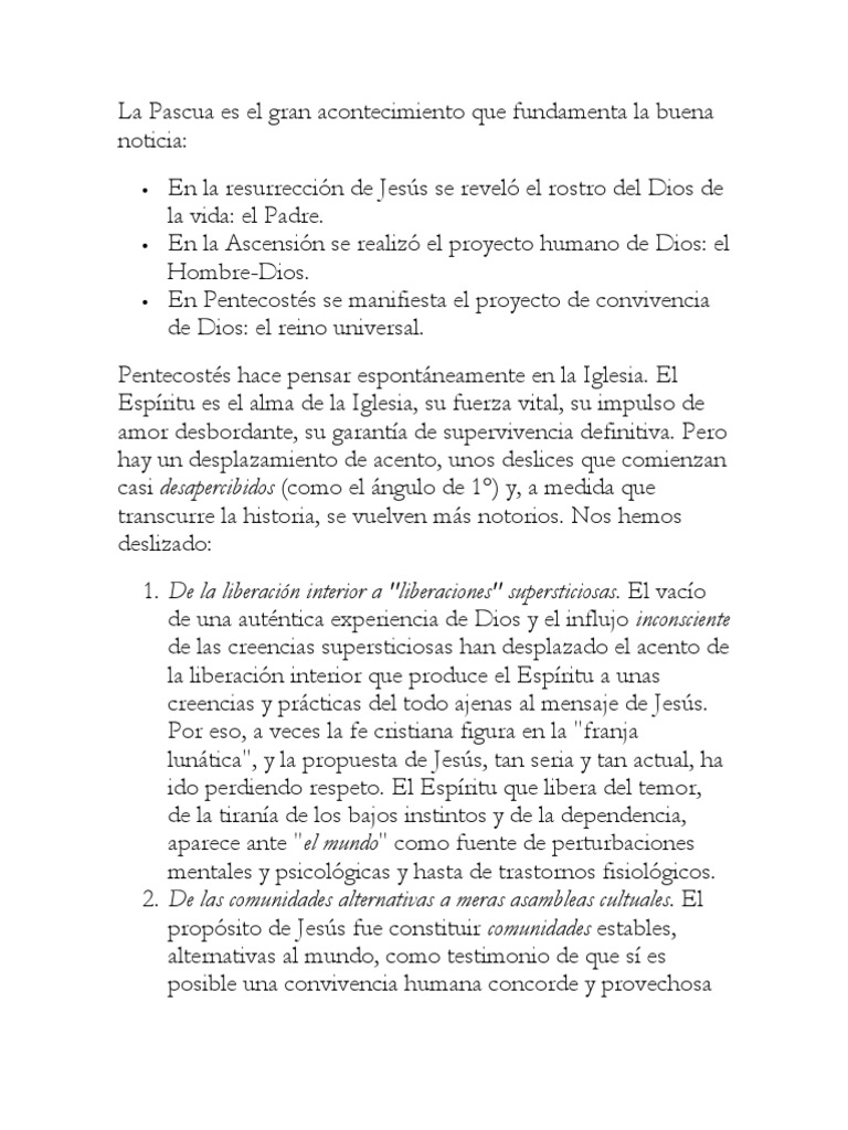 Comentario de Juan 7,37-39 Pentecostes | La resurrección de Jesús | Jesús