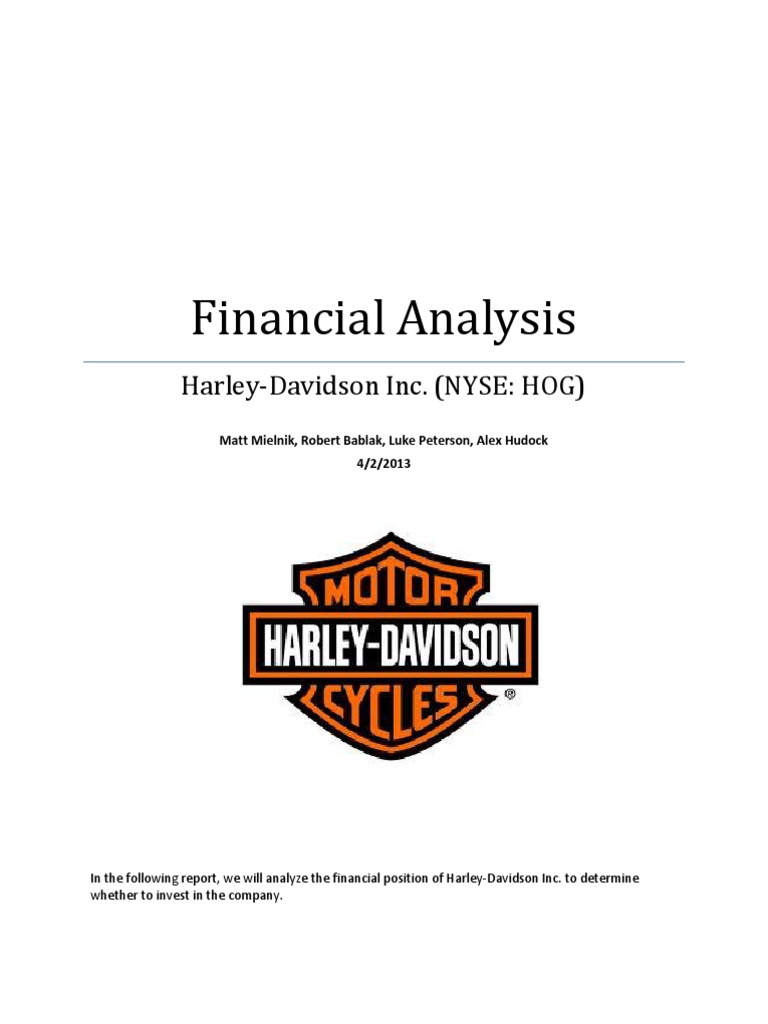 Harley-Davidson Financial Analysis 2013 | PDF | Equity (Finance ...