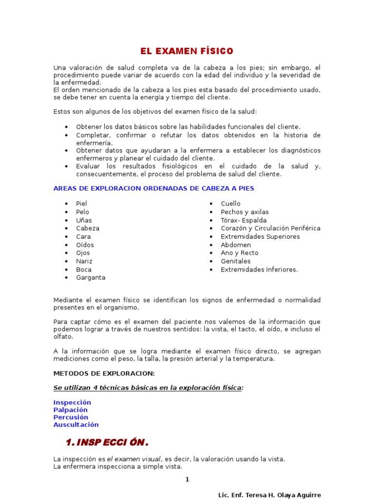 EL EXAMEN FÍSICO