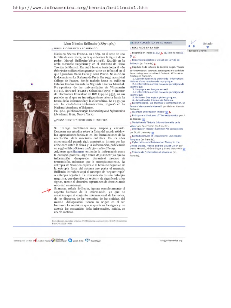 NEGENTROPÍA-Léon Nicolas Brillouin | PDF | Ciencias fisicas | Ciencia ...