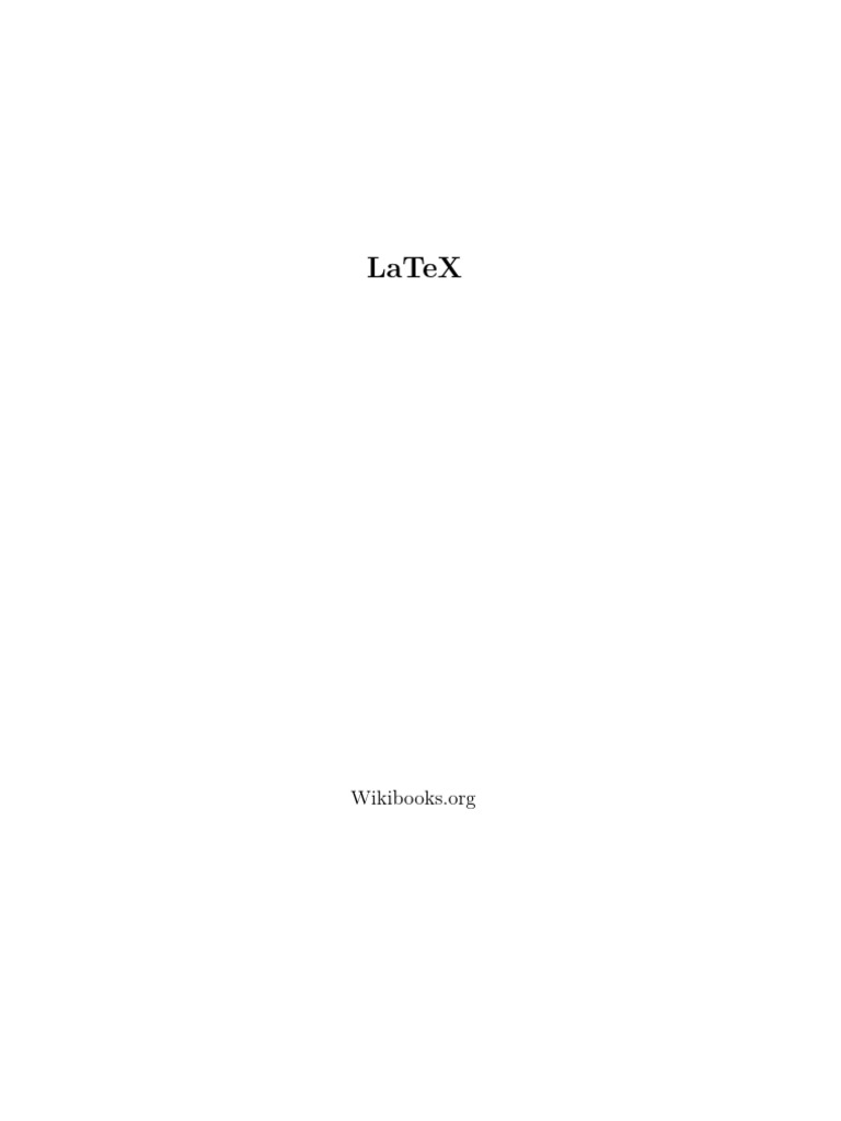 Latex | PDF | Te X | Portable Document Format