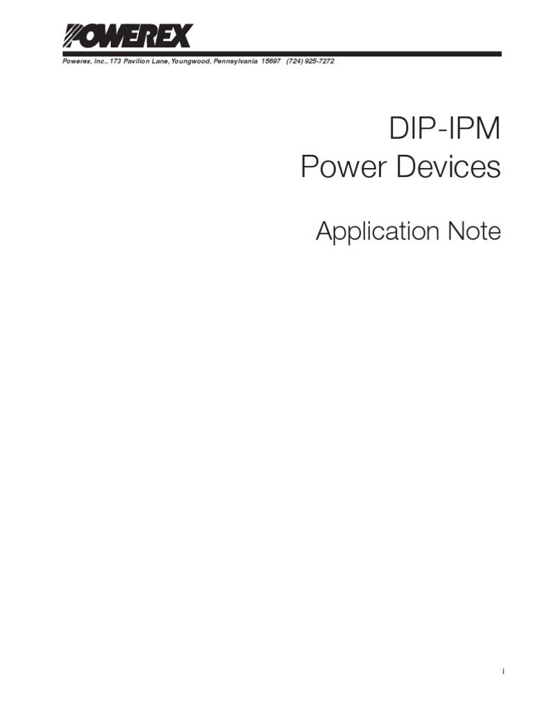 Dip Ipm App Note | PDF | Power Supply | Integrated Circuit