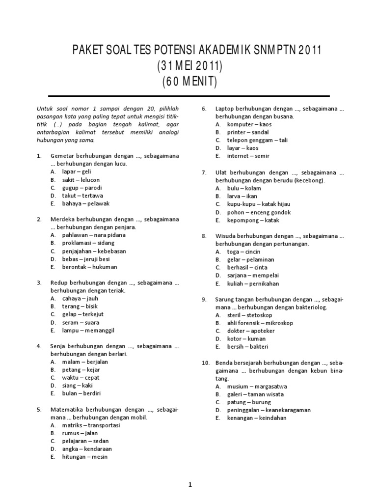 Tes Potensi Akademik 3
