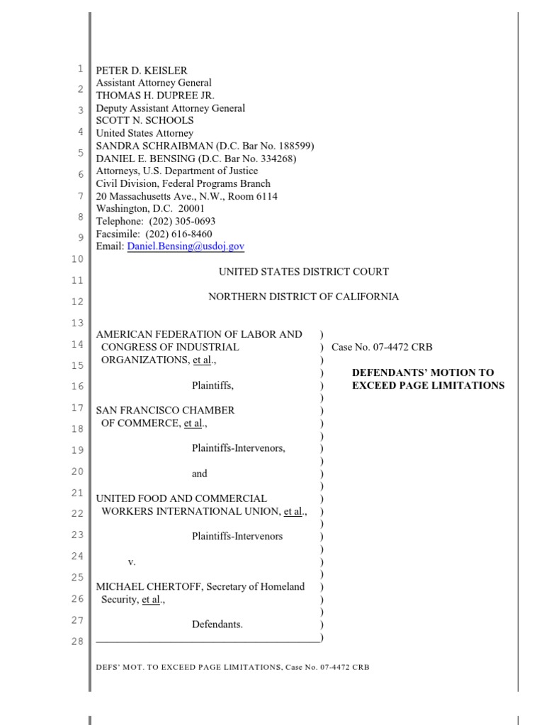 Daniel - Bensing@usdoj - Gov: Defendants' Motion To Exceed Page ...