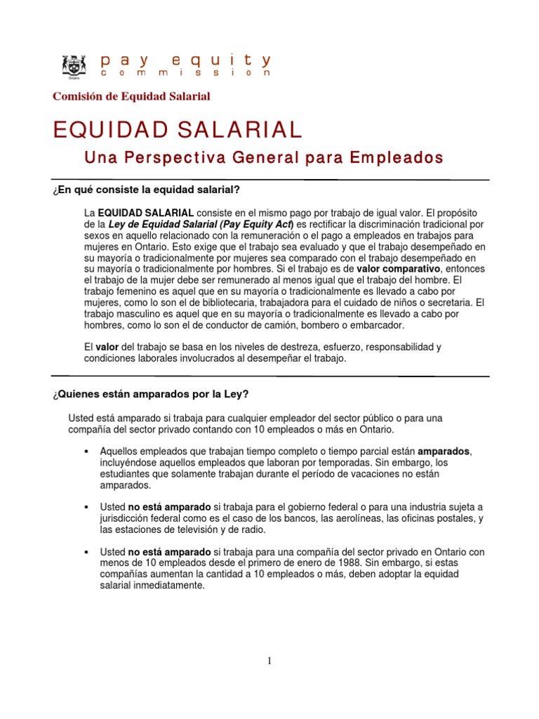 Equidad: Salarial