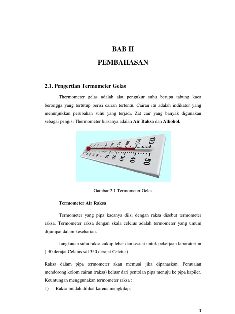 Termometer Gelas | PDF