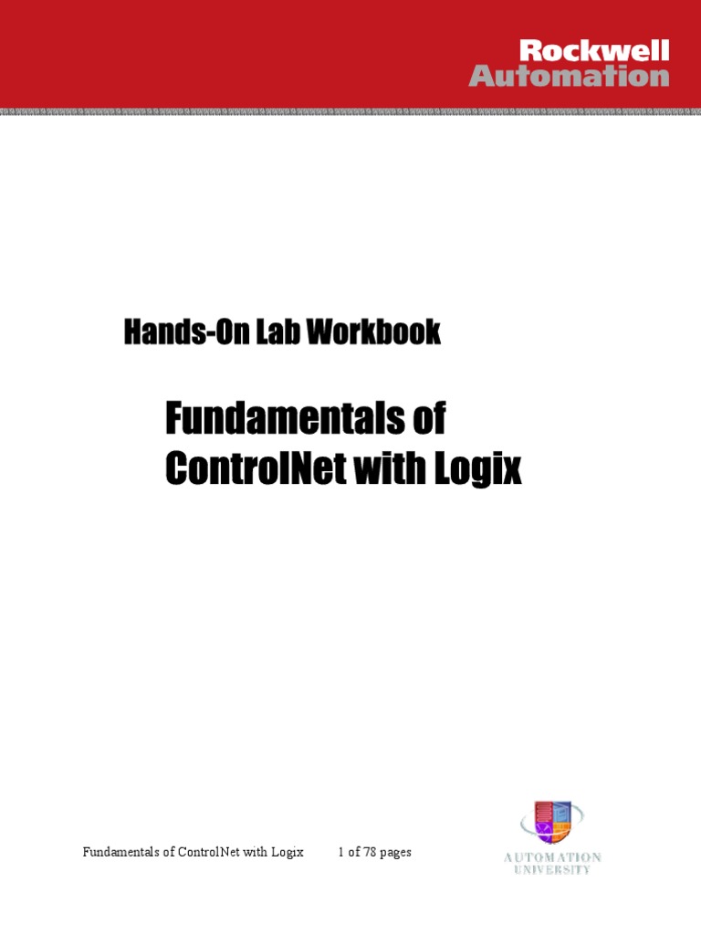 Fundamentals of Controlnet With Logix: Hands-On Lab Workbook | PDF | Online And Offline ...