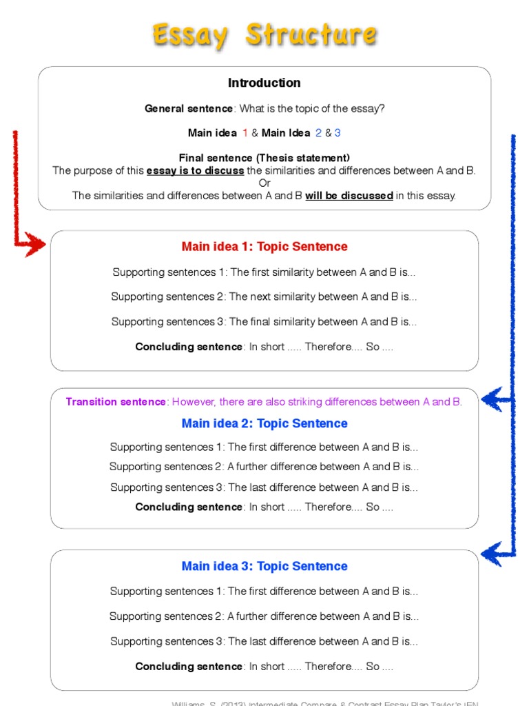 Essay Structure: Main Idea 1: Topic Sentence | PDF | Thailand | Essays