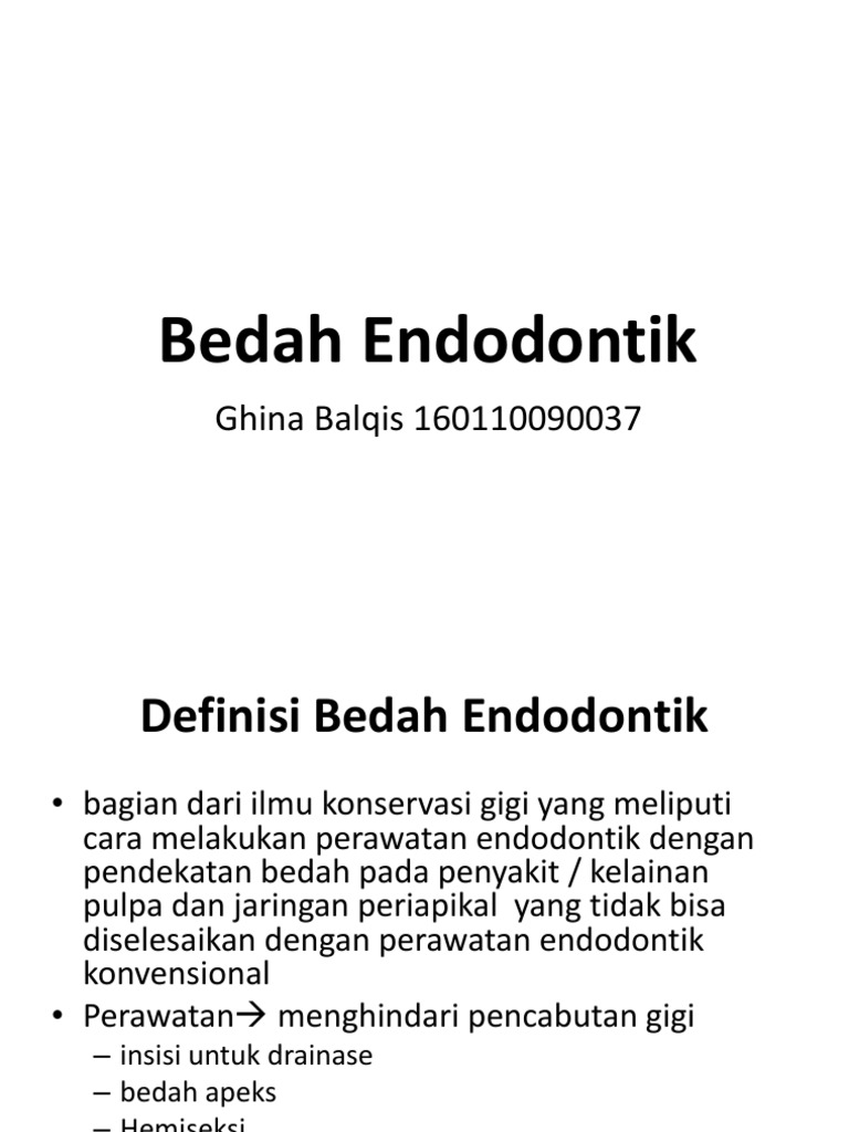 Bedah Endodontik | PDF