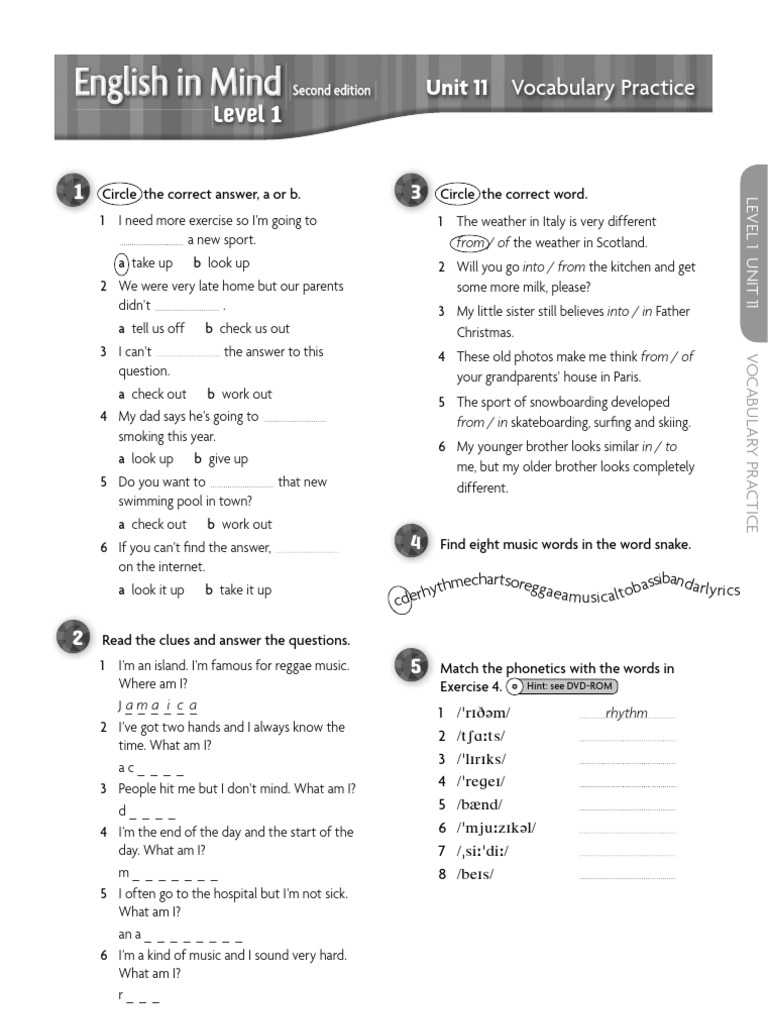Level: Unit 11 Vocabulary Practice | PDF