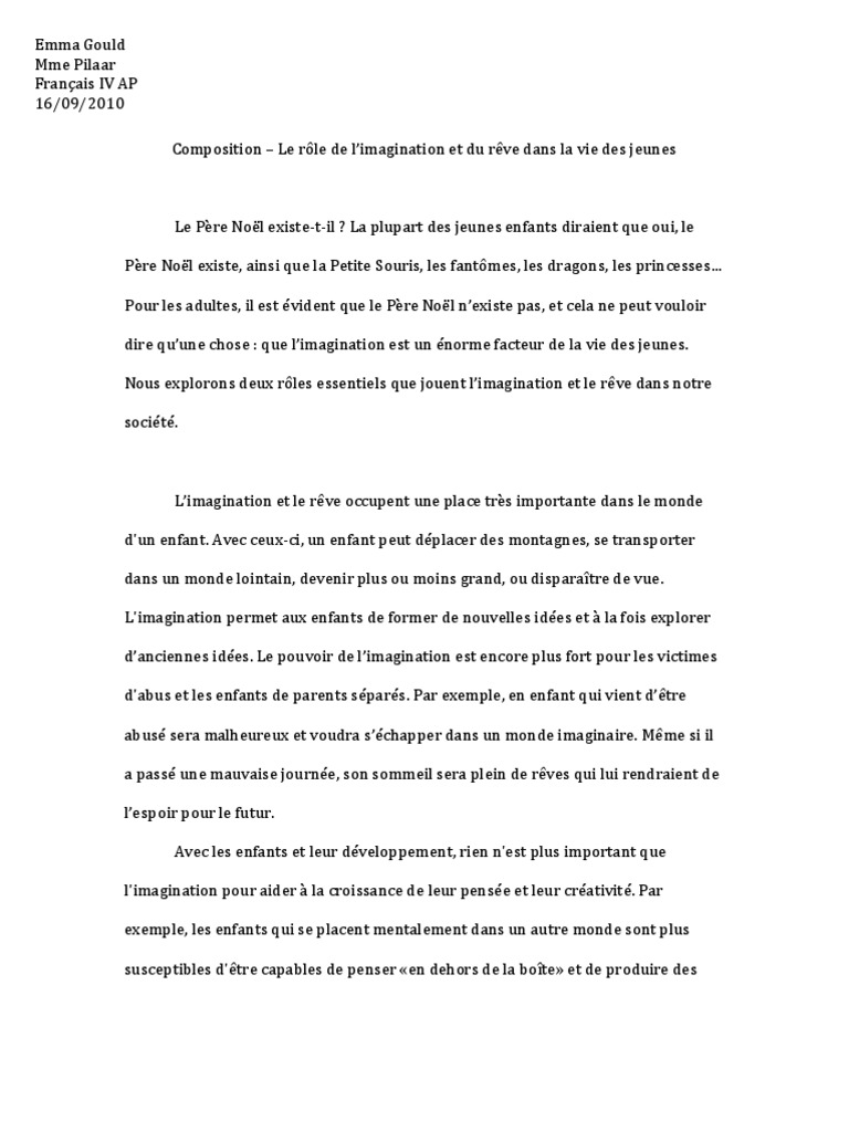 Le pouvoir de l'imagination chez les jeunes | PDF | Imagination | Rêve