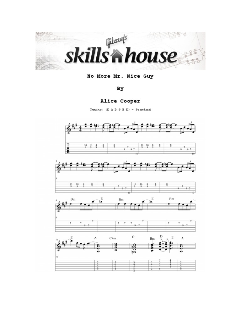 No More MR Nice Guy TAB | PDF