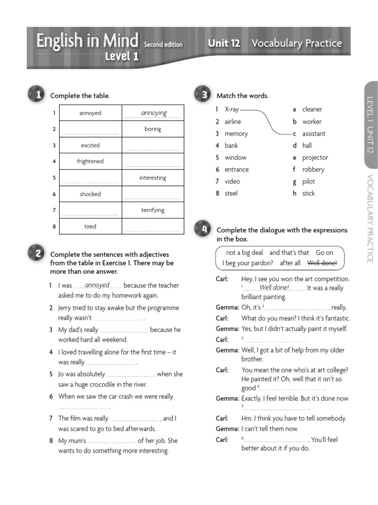 Level: Unit 12 Vocabulary Practice | PDF | Language Arts & Discipline