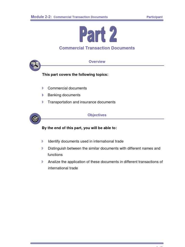 Commercial Docs: Key Trade Documents | PDF | Bill Of Lading | Pro Forma