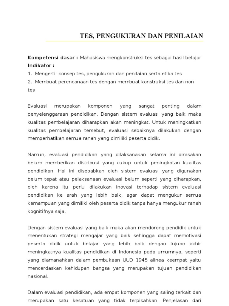 Hand Out Kuliah Evaluasi Proses Dan HBM | PDF