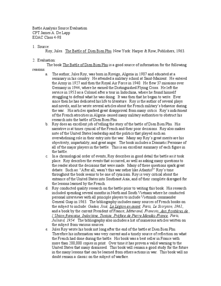 Battle Analysis Source Evaluation 3 | PDF | France | Unrest