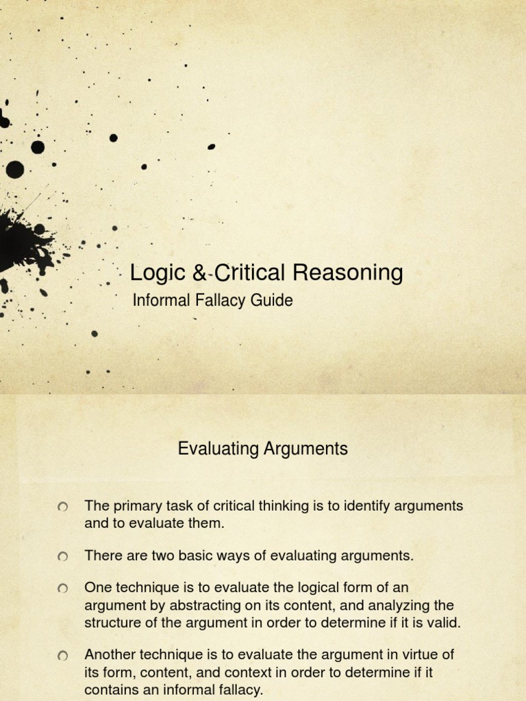 LCR - Informal Fallacy Guide | PDF | Fallacy | Argument
