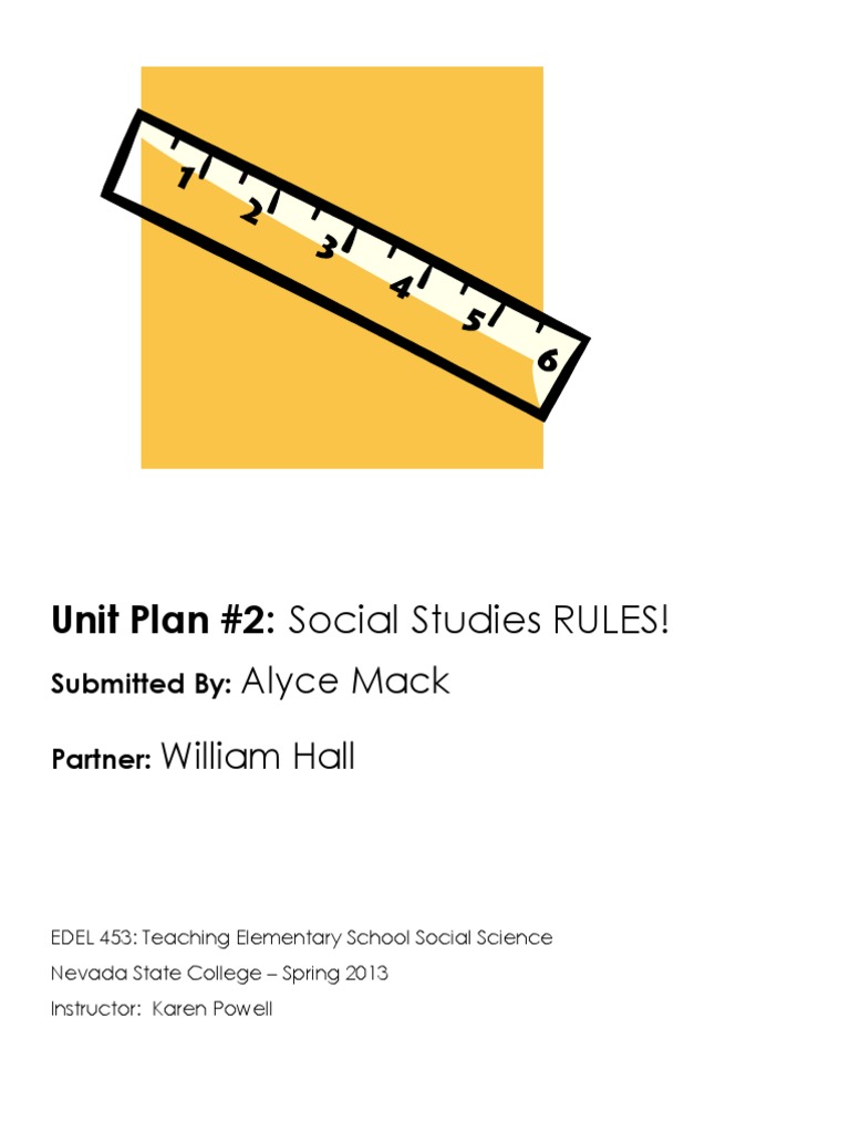 Unit Plan #2: Social Studies RULES!: Alyce Mack William Hall | Download ...