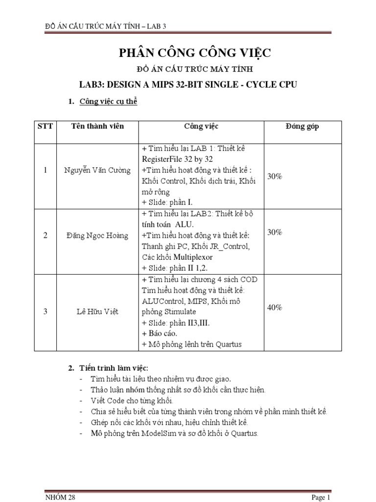 Thiết kế Single MIPS 32 bit | PDF