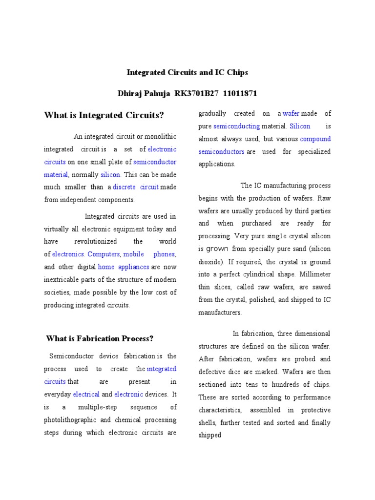 Integrated Circuits | PDF | Semiconductor Device Fabrication ...