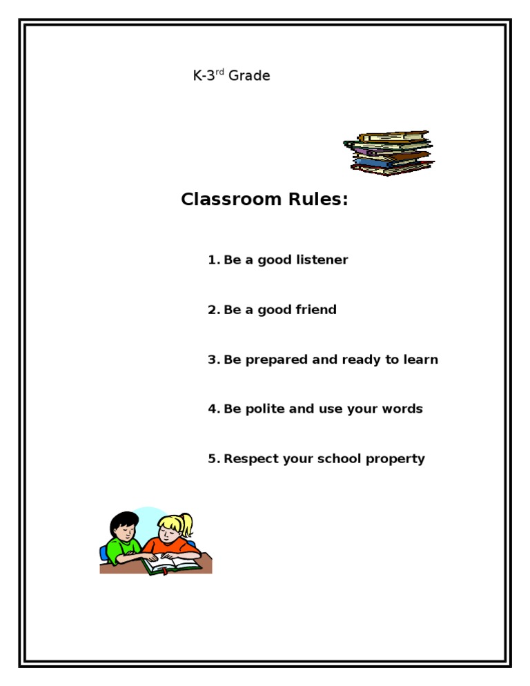 K-3 Classroom Rules for Success | PDF | Career & Growth