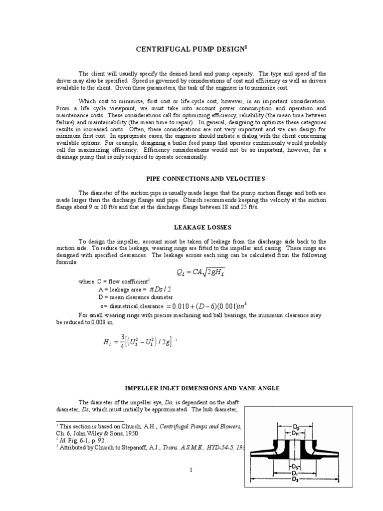 Centrifugal Pump Design - Rev 2 | PDF | Pump | Sine
