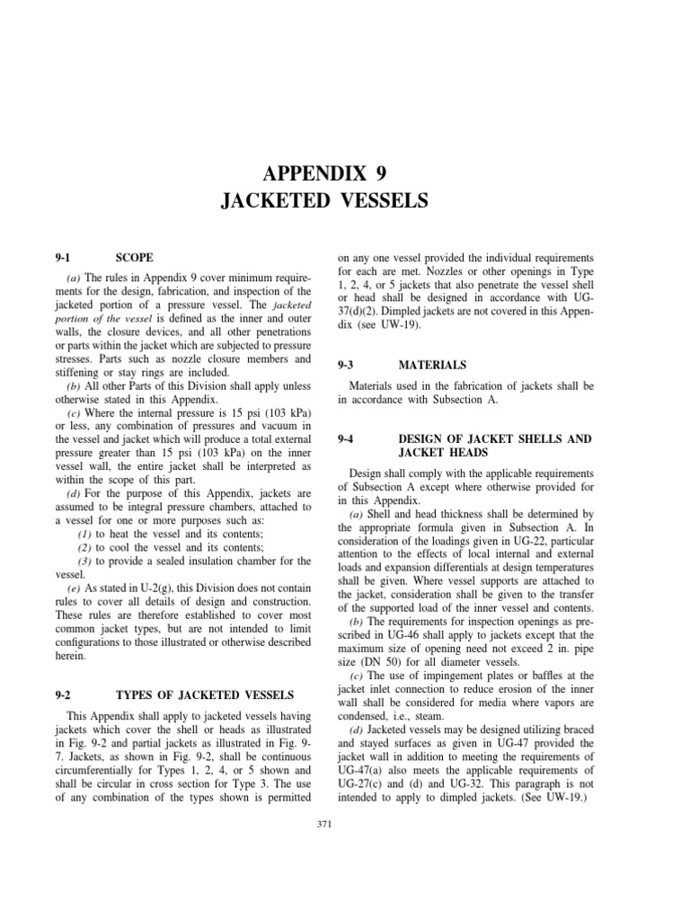 Jacketed Vessel Design Guidelines | PDF