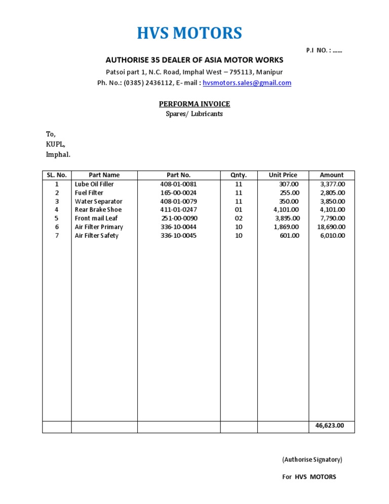 Hvs Motors: Authorise 35 Dealer of Asia Motor Works | PDF