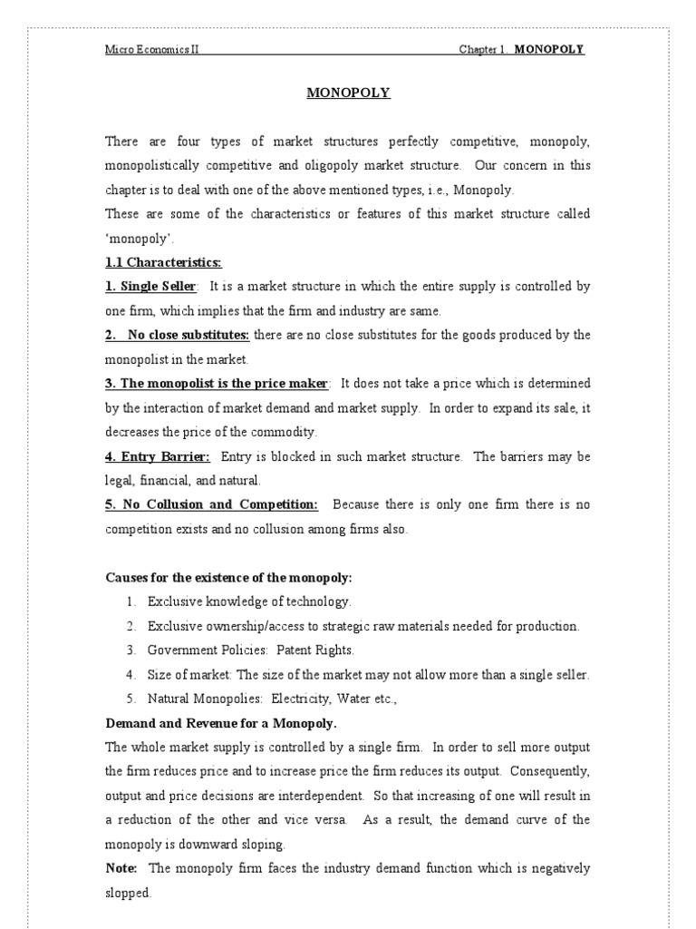 Chapter Onemonopoly Monopoly Download Free Pdf Monopoly Price