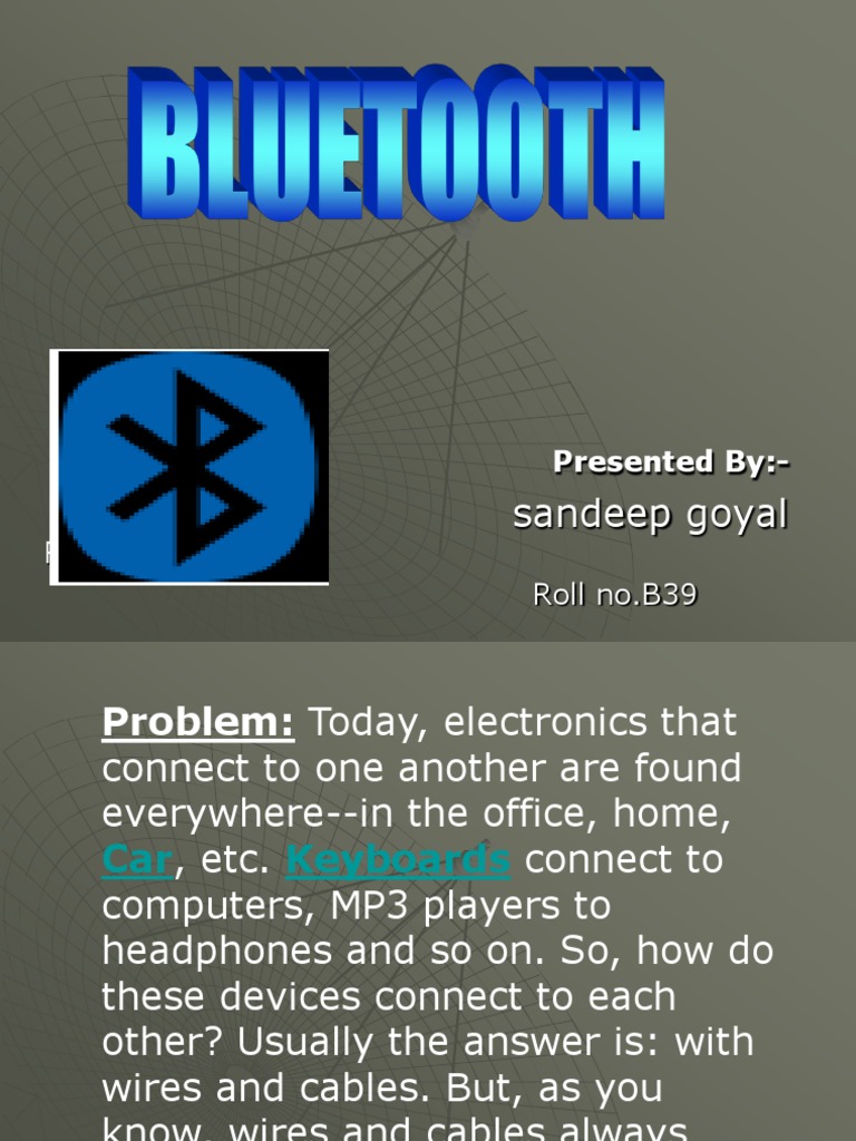 BLUETOOTH | PDF | Bluetooth | Wireless