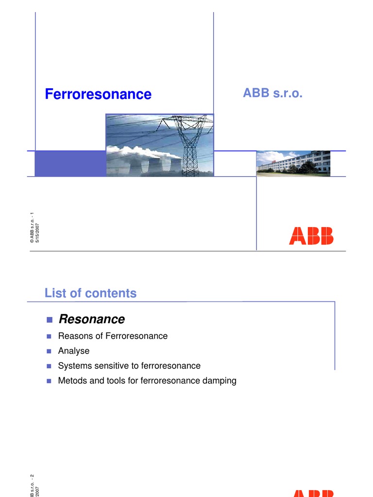 VT Guard ABB Presentation | Download Free PDF | Resonance | Transformer
