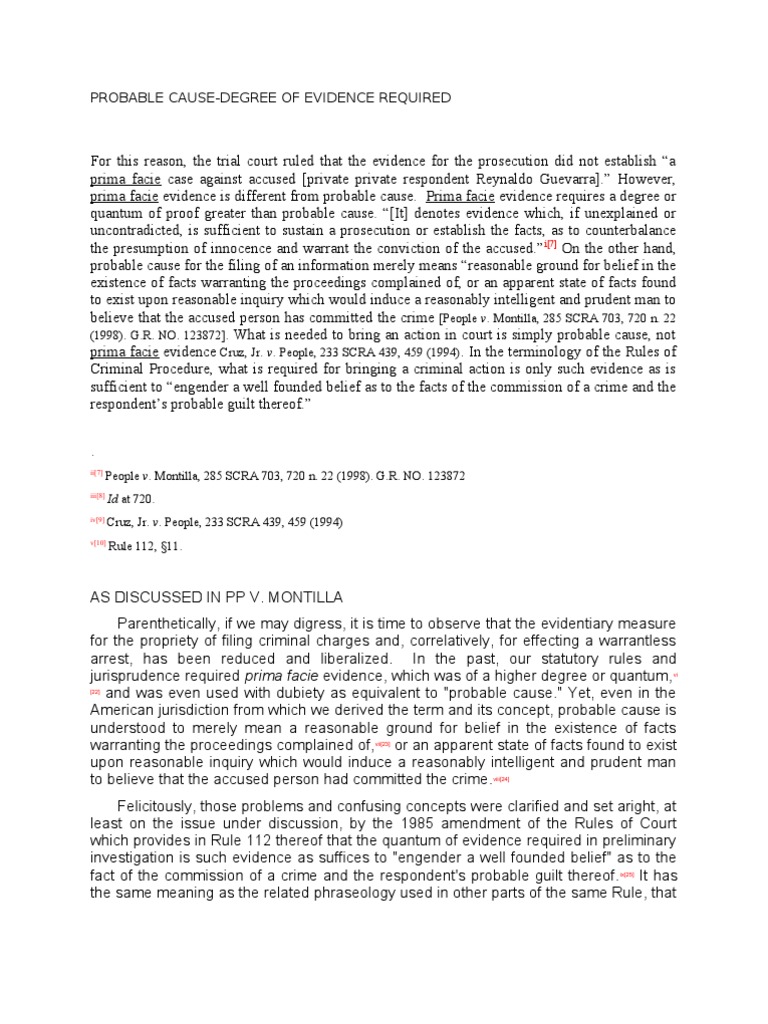 Probable Cause-Evidence Required | PDF | Probable Cause | Search Warrant