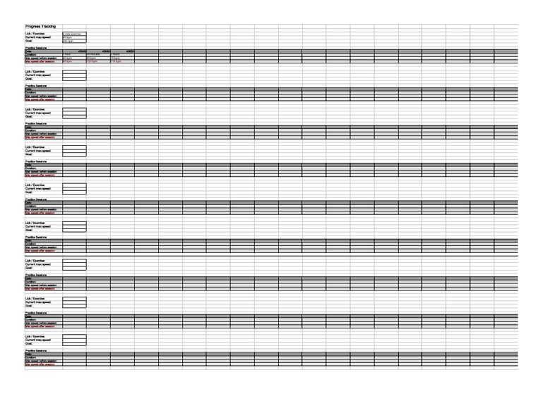 Progress Tracking for Speed Exercises | PDF | Career & Growth