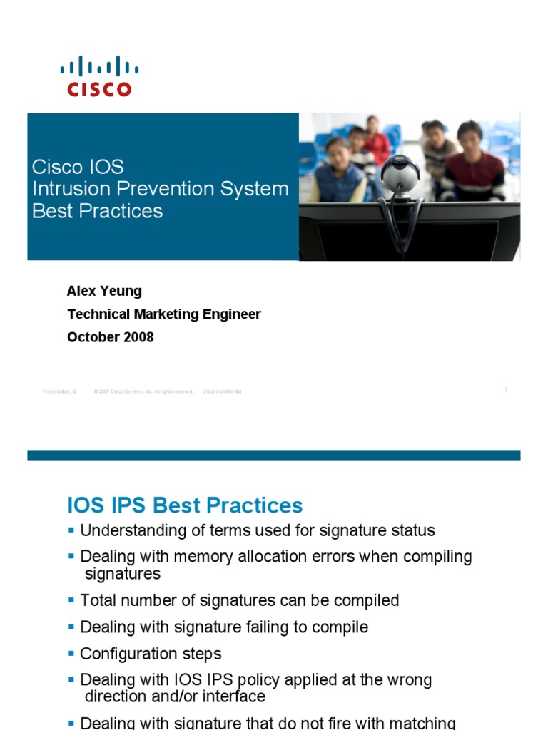 IOS IPS Best Practices | PDF | Transmission Control Protocol | Router (Computing)
