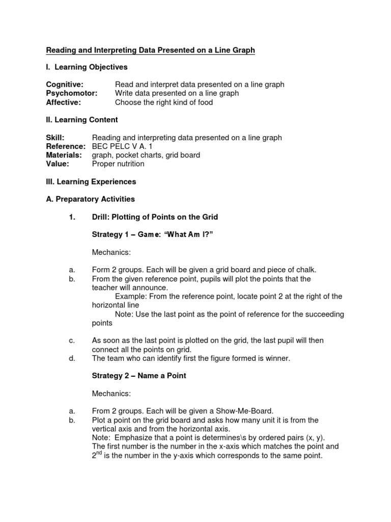 Reading and Interpreting Data Presented On A Line Graph | PDF | Chart ...