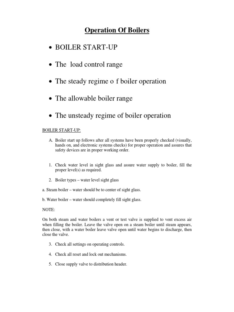Operation Of Boilers: Key Phases And Water Treatment Steps | PDF ...