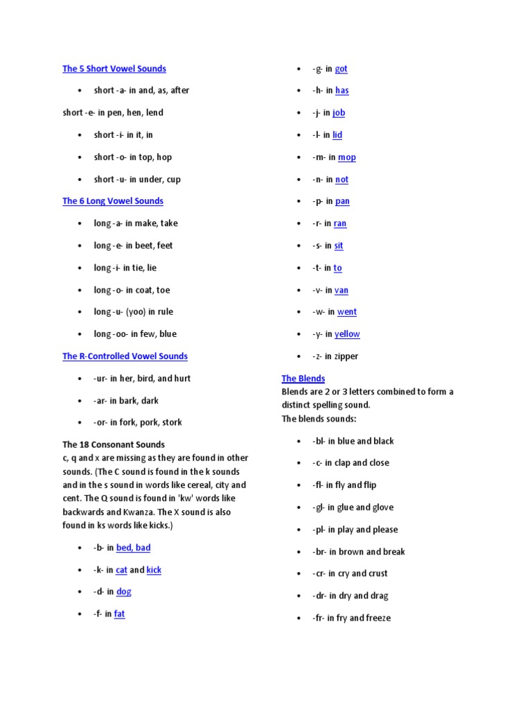 The 5 Short Vowel Sounds | PDF | Phonics | Languages