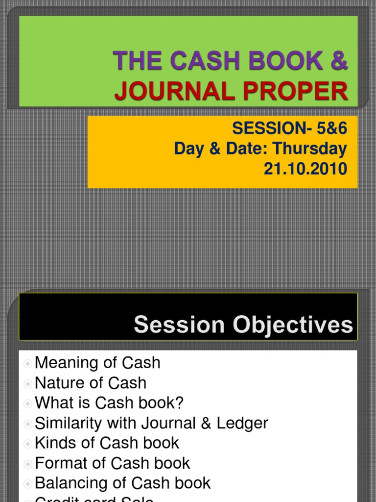 The Cash Book | PDF | Bookkeeping | Debits And Credits